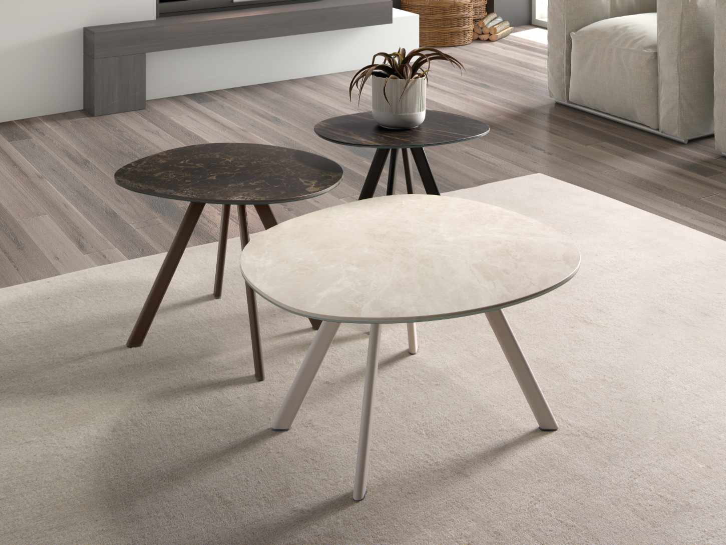 April Contemporary Coffee Table with Elegant Frame | cadira