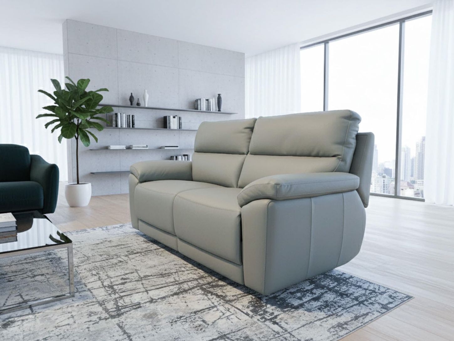 Florence Italian Leather Recliner Sofa | Luxury Comfort