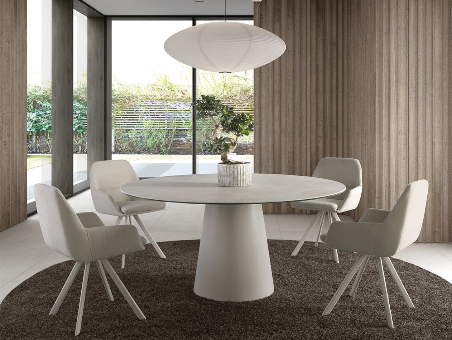 Vega Modern Round Ceramic Dining Table | Cadira