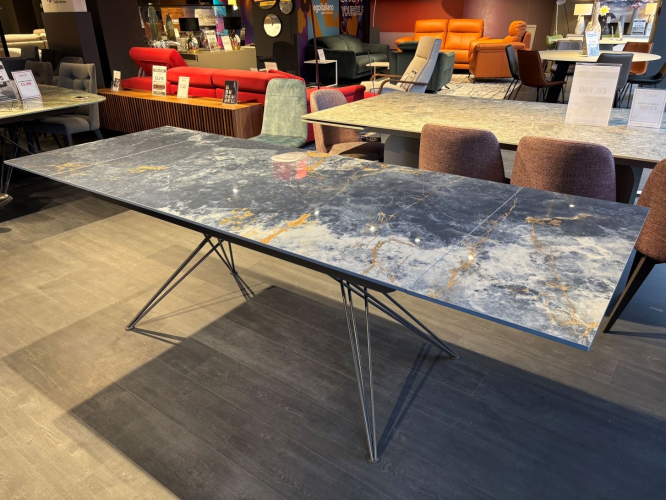 Ex-Display Denia Extendable Dining Table - Blue | Cadira