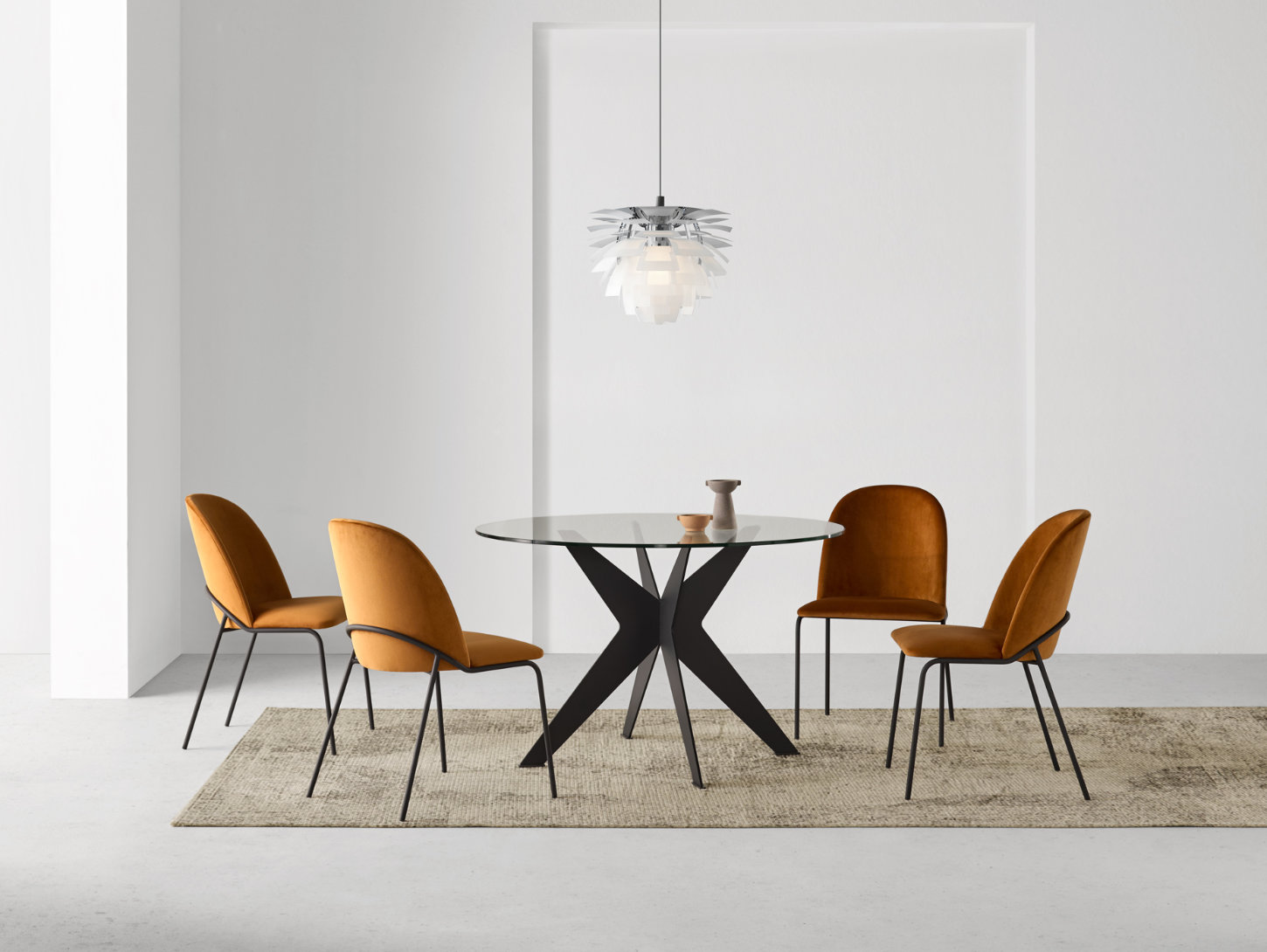 Montana Round Glass Dining Table | Cadira