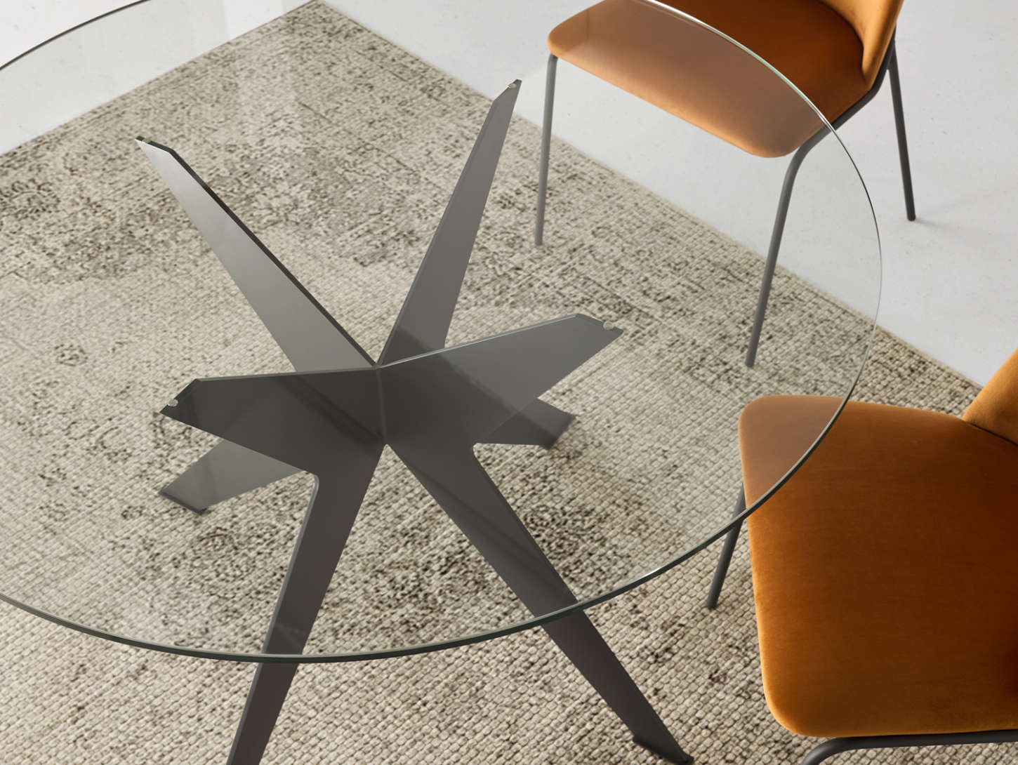 Montana Round Glass Dining Table | Cadira