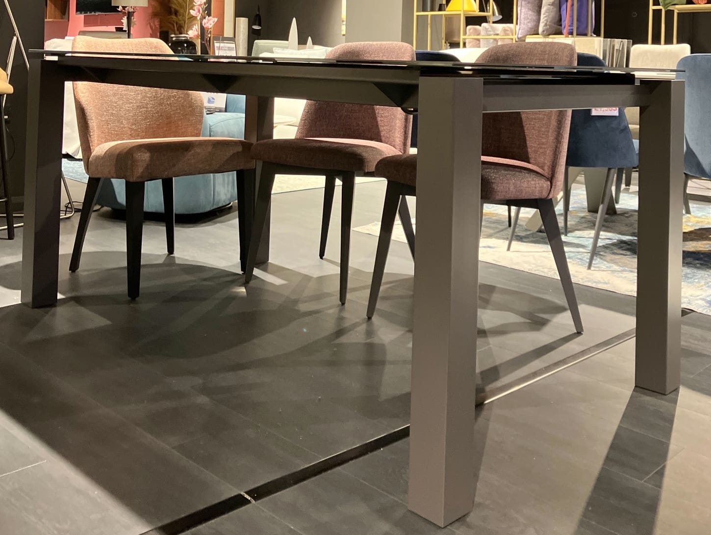 Sydney 165cm Extendable Ceramic Dining Table - Grey | Ex-Display