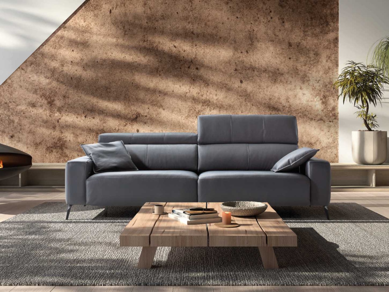 Vivian Modern Luxury 2 Seater Low Profile Sofa | cadira