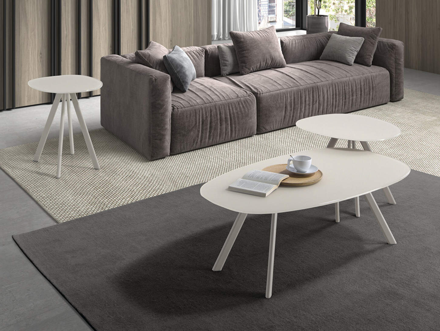 April Glass Coffee Table with Sleek Elegant Frame | cadira