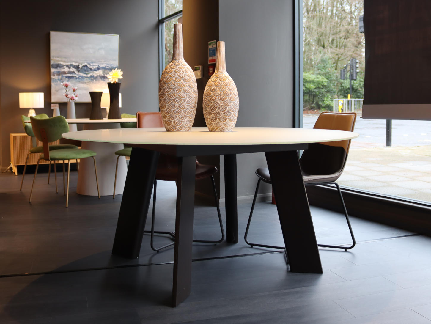 Ex-Display Boheme Round Glass Dining Table | cadira