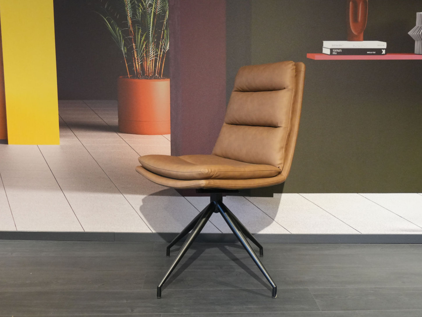 Ex-Display Cuomo Set of 4 Swivel Chairs - Brown | Cadira