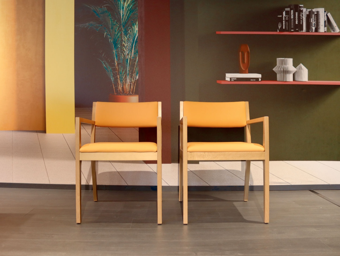 Ex-Display Inou Set of 2 Dining Chairs - Orange | Cadira