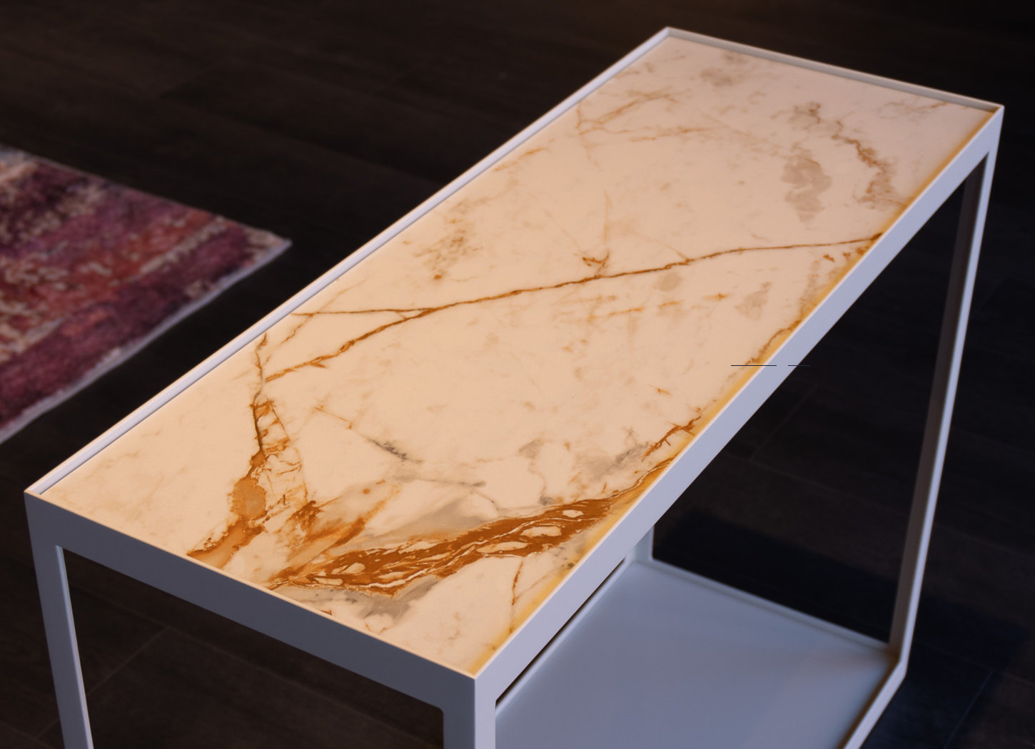 Ex-Display Kub Side Table - White Marble | cadira