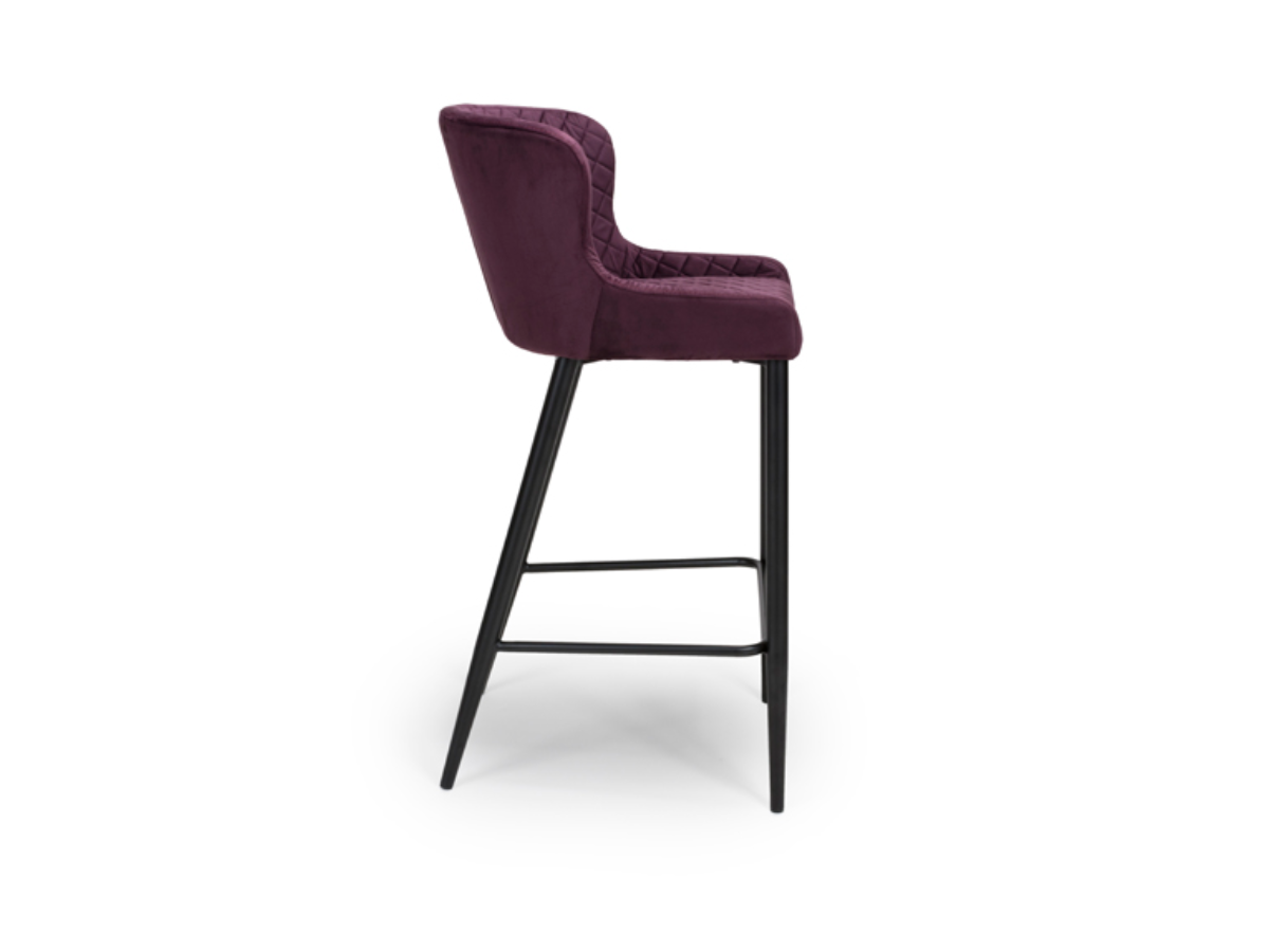 Malcolm Bar Stool - Purple Fabric | Cadira