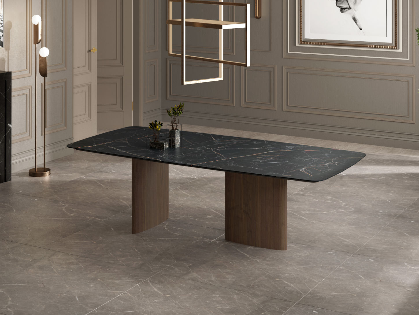 Olivia Barrel Dekton Dining Table | Cadira