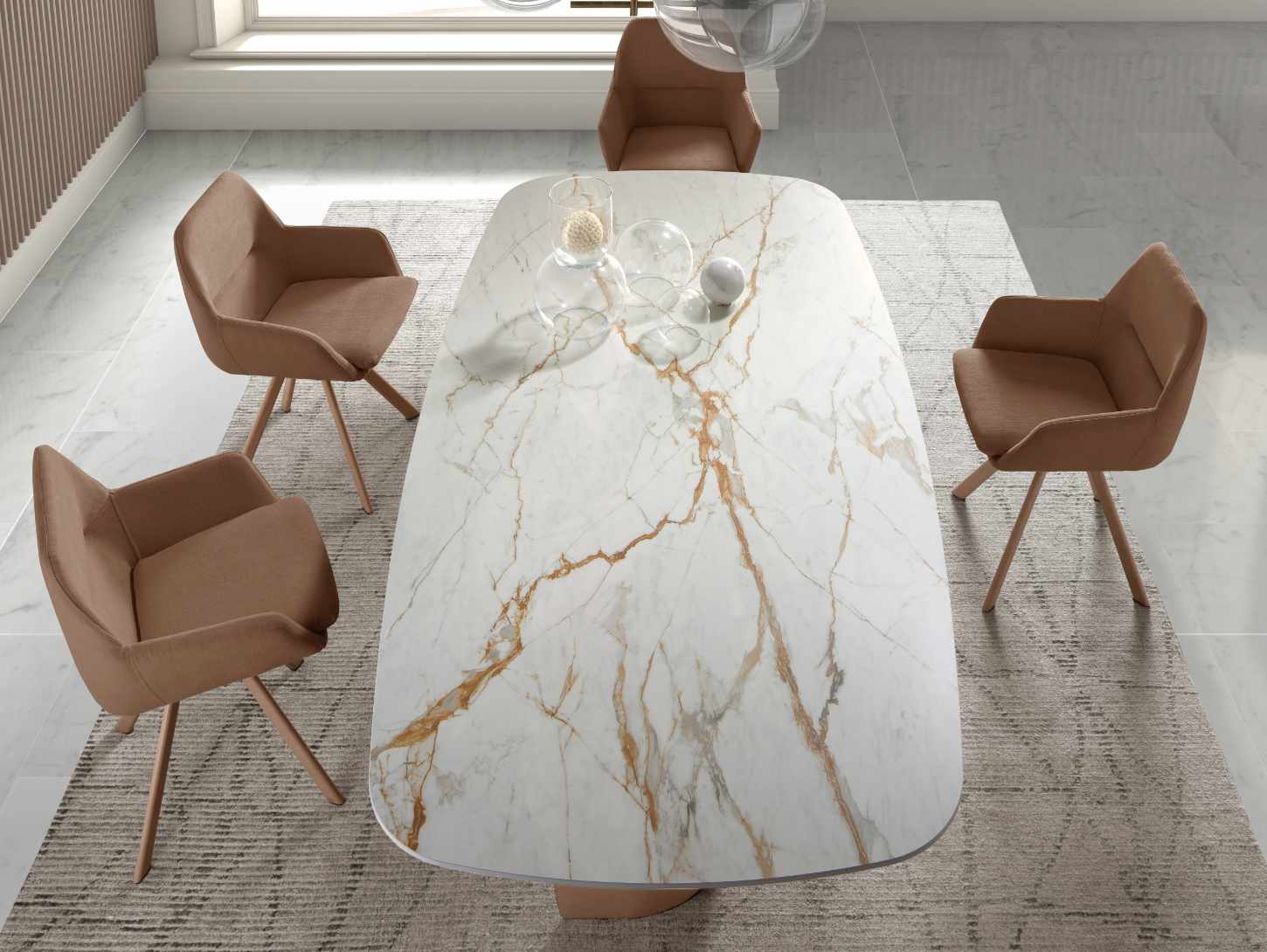 Melody Dekton Barrel Dining Table | cadira